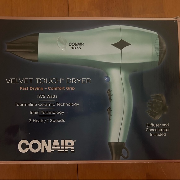 Conair | Hair | Conair Velvet Touch Hair Dryer Light Blue | Poshmark